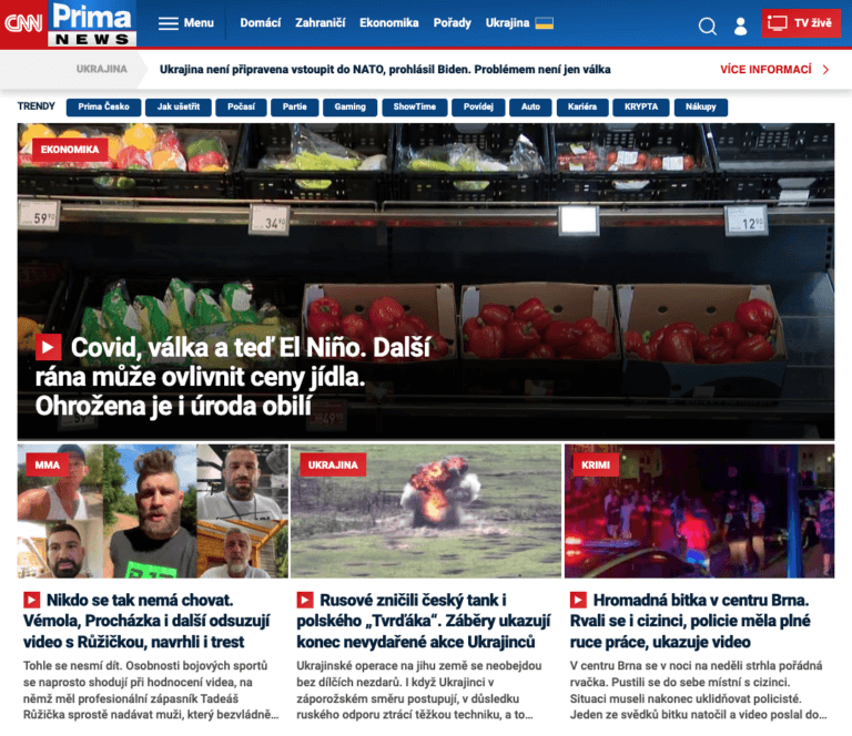 Prima online | Skupina Prima